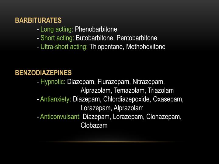 PPT - BARBITURATE & BENZODIAZEPINE POISONING PowerPoint Presentation ...
