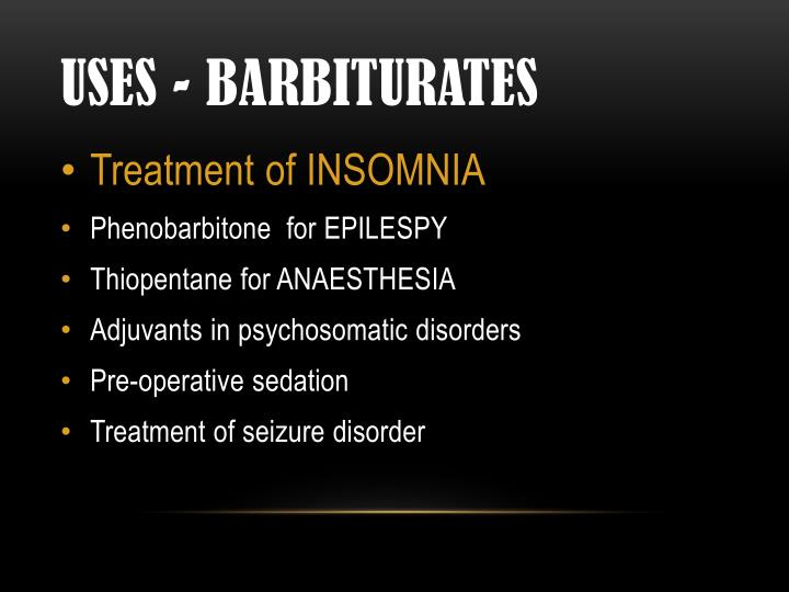 PPT - BARBITURATE & BENZODIAZEPINE POISONING PowerPoint Presentation ...