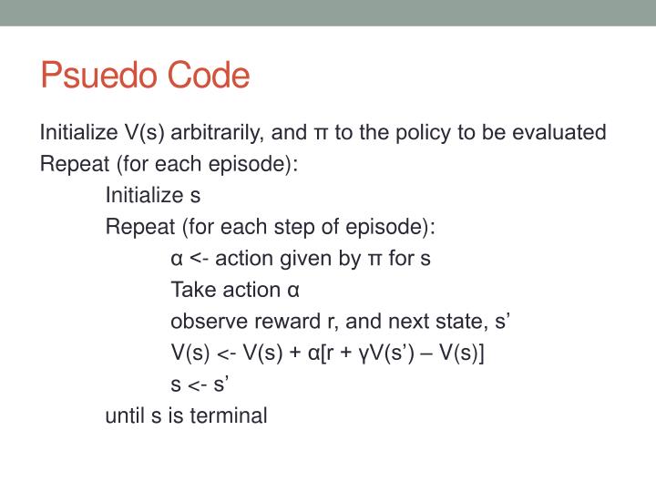 PPT - Temporal Difference Learning PowerPoint Presentation - ID:1911494