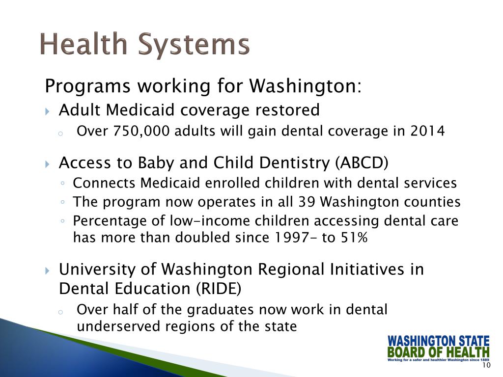 PPT - Recommended Strategies to Improve the Oral Health of Washington ...