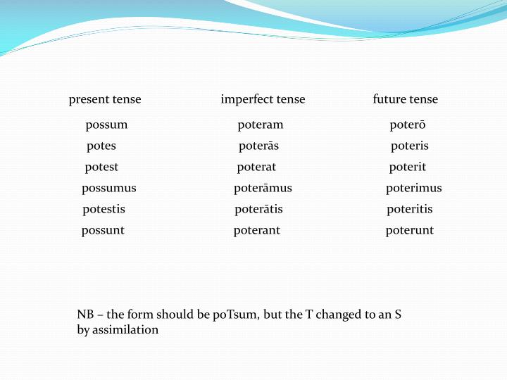 PPT - sum et possum PowerPoint Presentation - ID:1913234