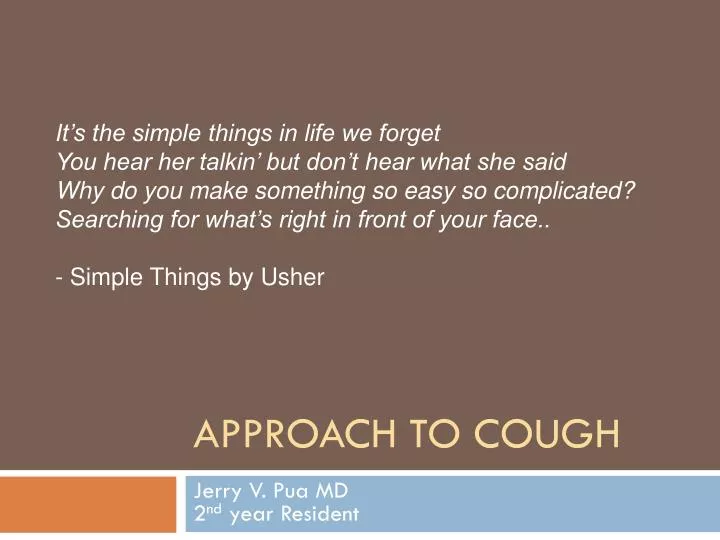 PPT - Approach to Cough PowerPoint Presentation, free download - ID:1913557