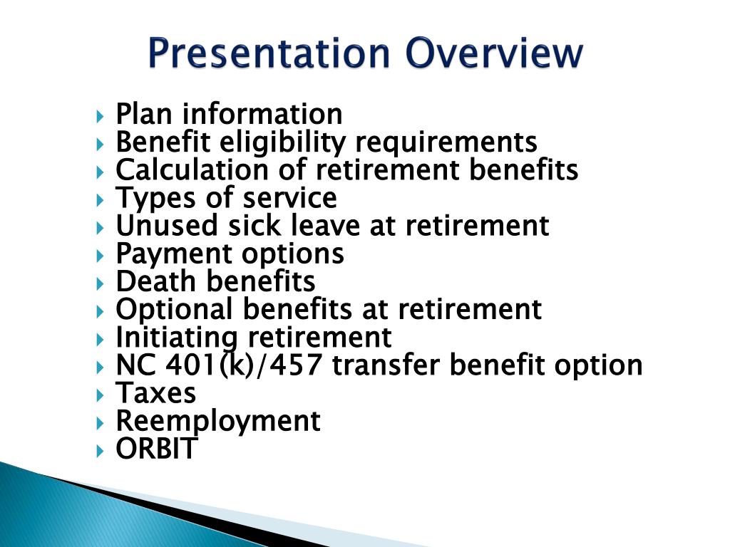 PPT - Teachers’ and State Employees’ Retirement System (TSERS) PowerPoint Presentation - ID:1913811