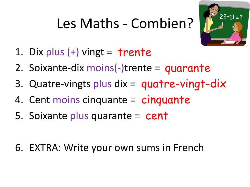 PPT - French Math Café Menu Activity PowerPoint Presentation, free ...