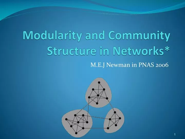 Modularity Network