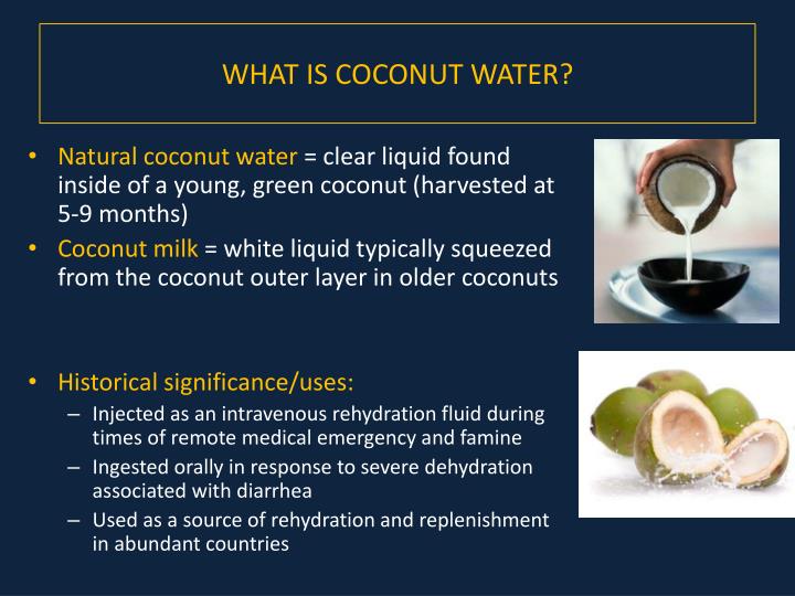 PPT - NATURE’S GATORADE The Effect of Coconut Water on Electrolyte and ...