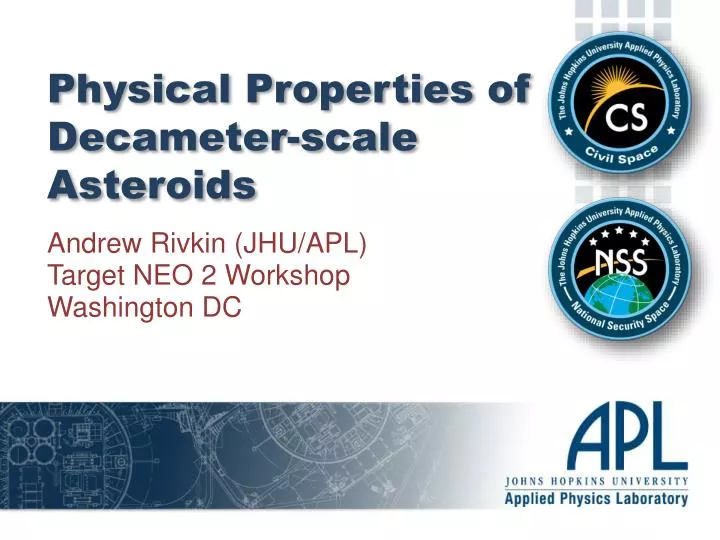 PPT - Physical Properties of Decameter-scale Asteroids PowerPoint ...