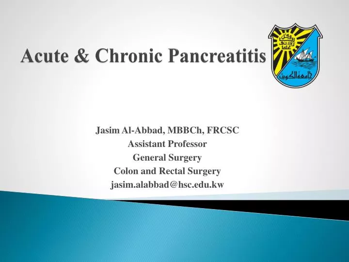 PPT - Acute & Chronic Pancreatitis PowerPoint Presentation, free ...