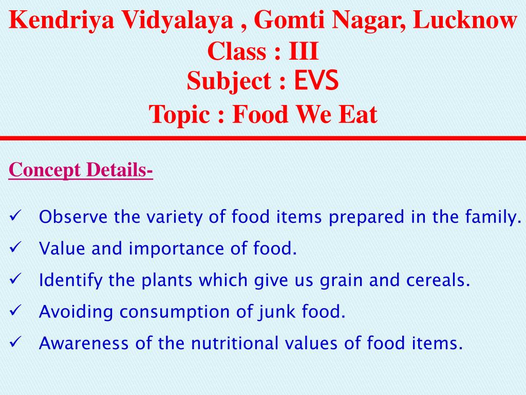 PPT - K endriya Vidyalaya , Gomti Nagar, Lucknow Class : III Subject ...
