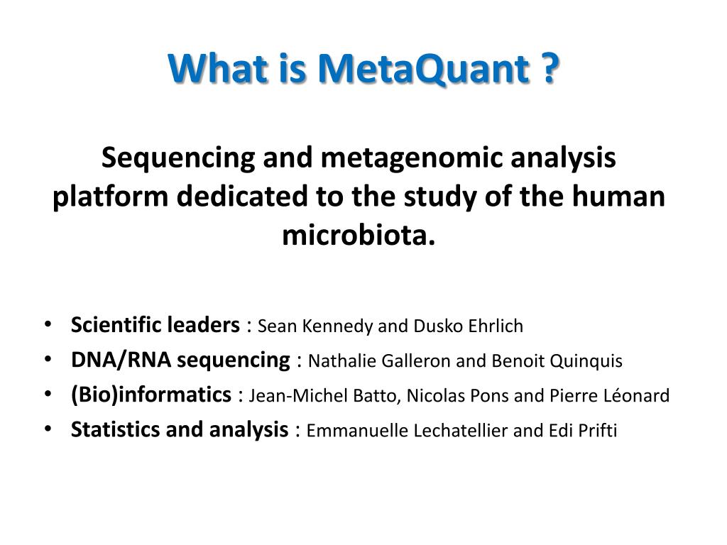 PPT - Nicolas Pons INRA Institut Micalis Plateforme MetaQuant Jouy-en-Josas, France PowerPoint ...