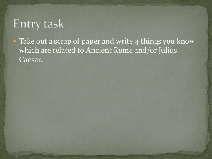 PPT - Entry task PowerPoint Presentation, free download - ID:1916624