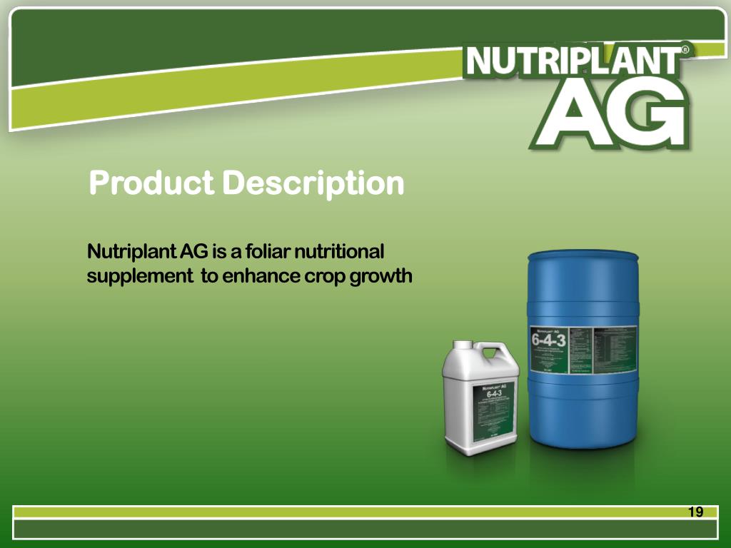 PPT - Nutriplant SD/SL seed treatment Nutriplant AG foliar nutrition ...