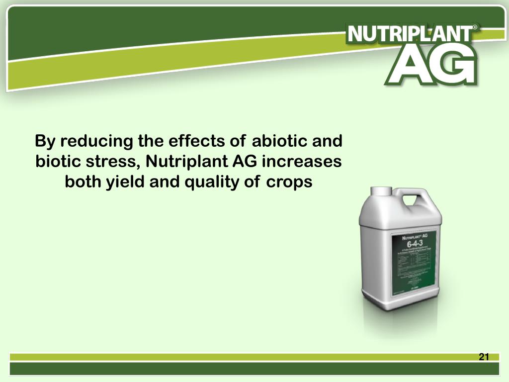 PPT - Nutriplant SD/SL seed treatment Nutriplant AG foliar nutrition ...