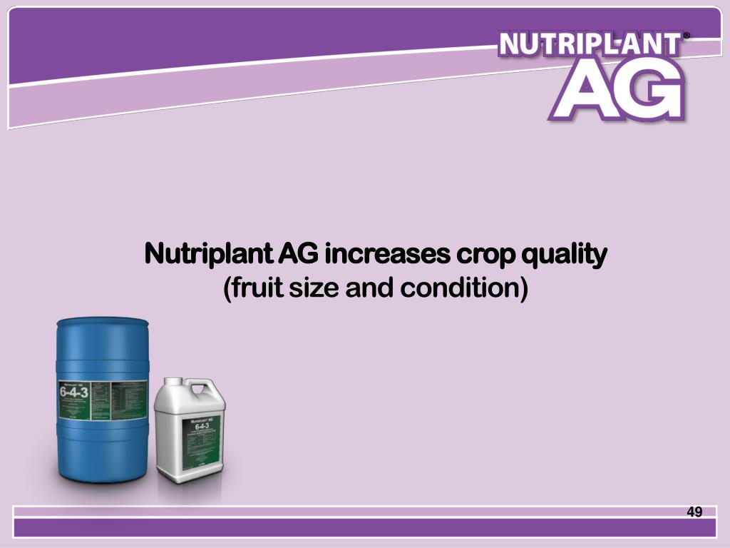 PPT - Nutriplant SD/SL seed treatment Nutriplant AG foliar nutrition ...