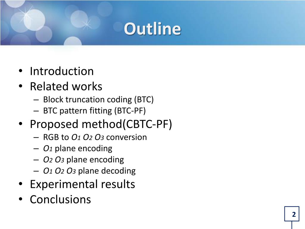 Ppt Color Image Compression Based On Block Truncation Coding Using Pattern Fitting Principle