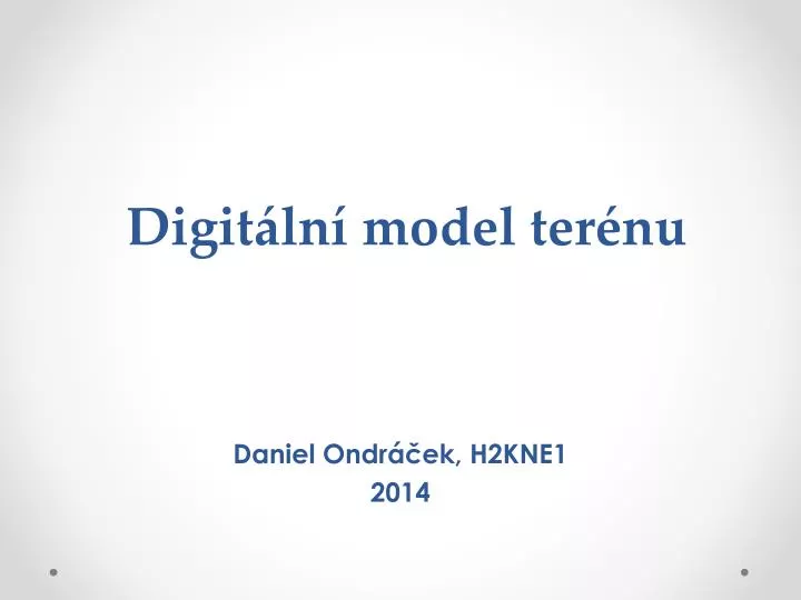 PPT - Digitální model terénu PowerPoint Presentation, free download ...