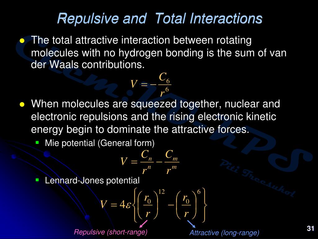 PPT - Physical Chemistry III 01403343 Molecular Interactions PowerPoint ...