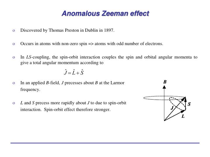 PPT - The Zeeman Effect PowerPoint Presentation - ID:1918739