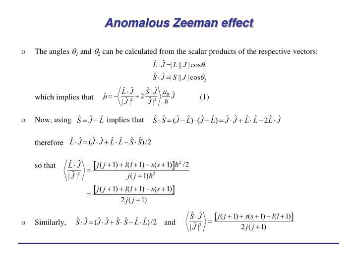 PPT - The Zeeman Effect PowerPoint Presentation - ID:1918739
