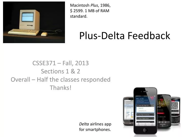 PPT - Plus-Delta Feedback PowerPoint Presentation, free download - ID ...