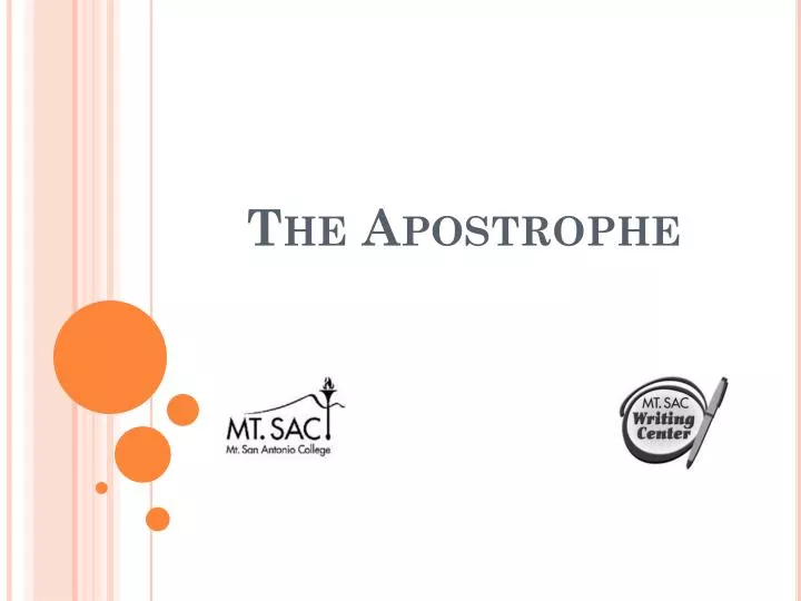 PPT - The Apostrophe PowerPoint Presentation, free download - ID:1920022