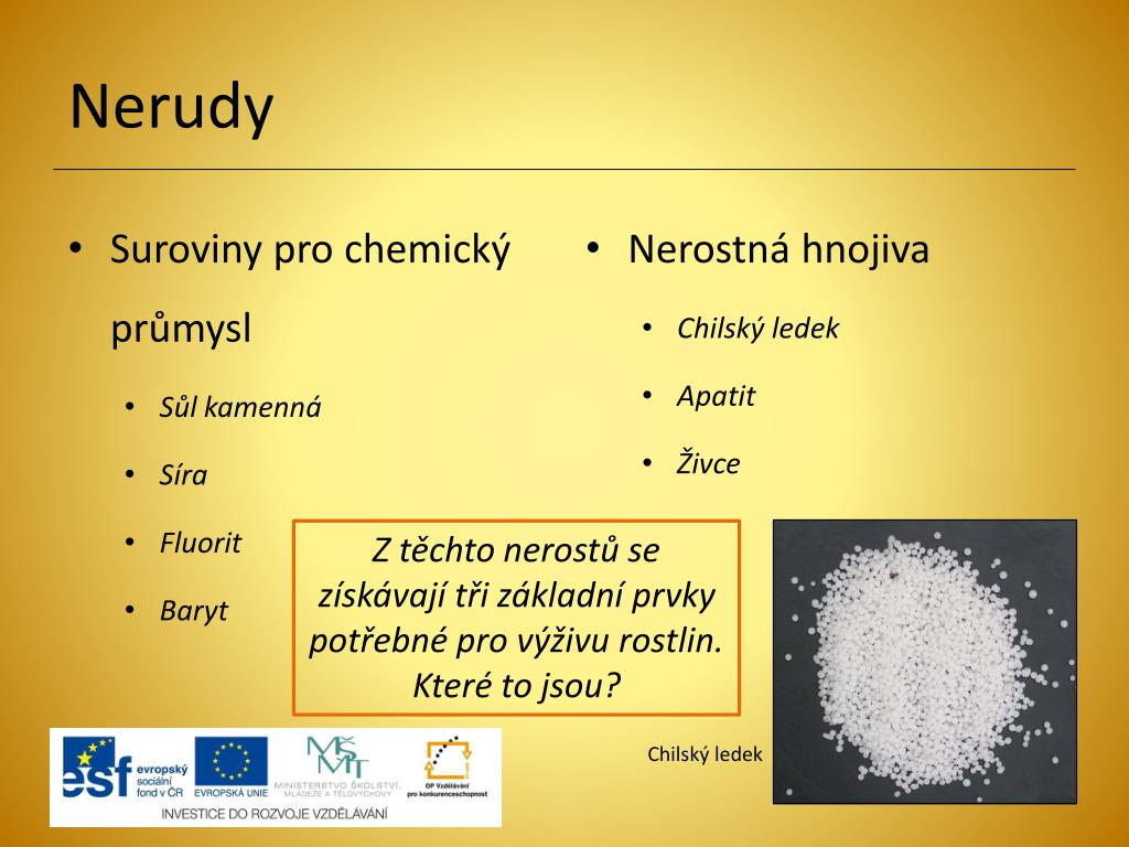 PPT - VYUŽITÍ NEROSTŮ PowerPoint Presentation, free download - ID:1920433