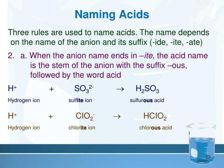 PPT - Chapter 9 Chemical Names and Formulas Section 9.1 Naming Ions ...