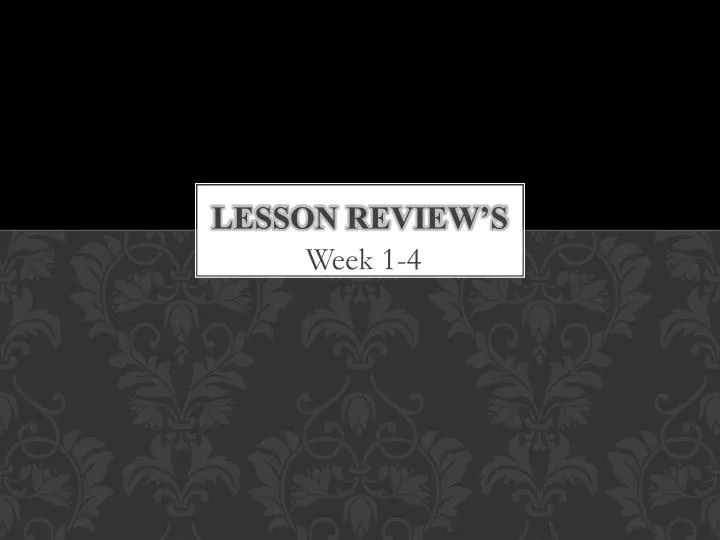 PPT - Lesson Review’s PowerPoint Presentation, free download - ID:1920648