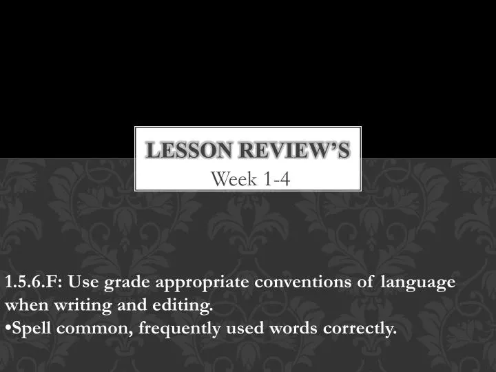 PPT - Lesson Review’s PowerPoint Presentation, free download - ID:1920650