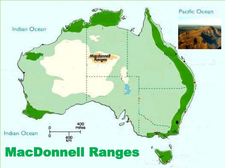 Macdonnell Ranges Map Macdonnell Ranges Or Tjoritja Stock Vector