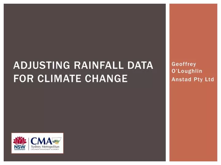 PPT - Adjusting RAINFALL DATA FOR CLIMATE Change PowerPoint ...