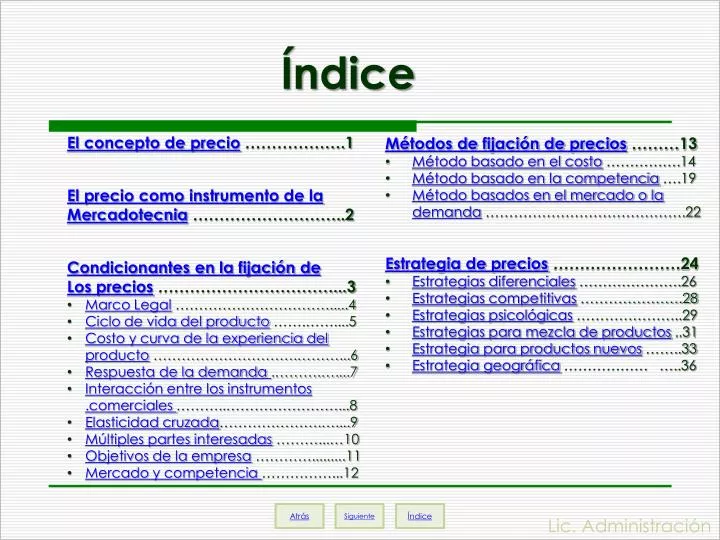PPT - Índice PowerPoint Presentation, free download - ID:1921402