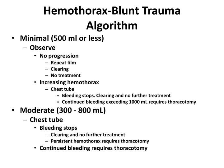 PPT - Management of Hemothorax PowerPoint Presentation - ID:1921626