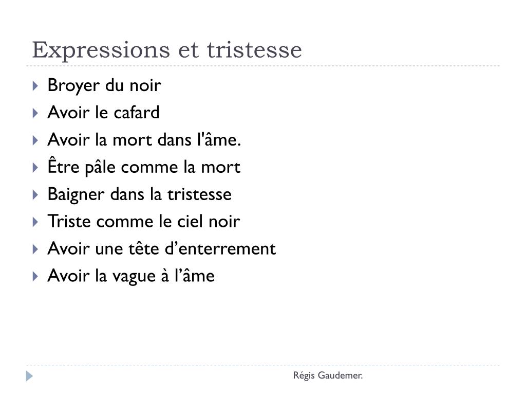 Adjectif De Tristesse : Triste : définition et synonyme de triste en ...