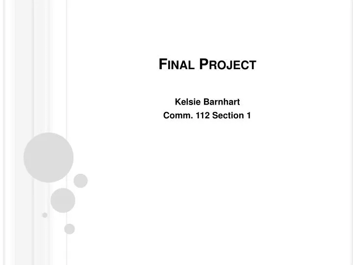 PPT - Final Project PowerPoint Presentation, free download - ID:1922107