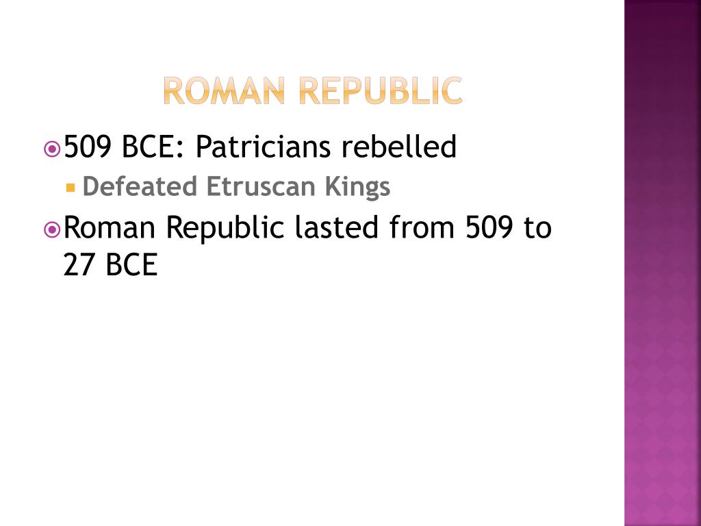 PPT - The Origins and Rise of the Roman Republic PowerPoint ...