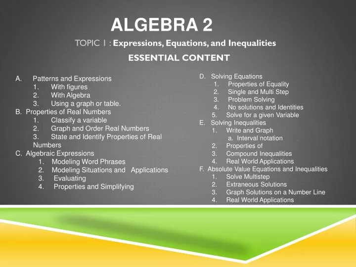 PPT - A. Patterns and Expressions 1. With figures 2. With Algebra 3 ...