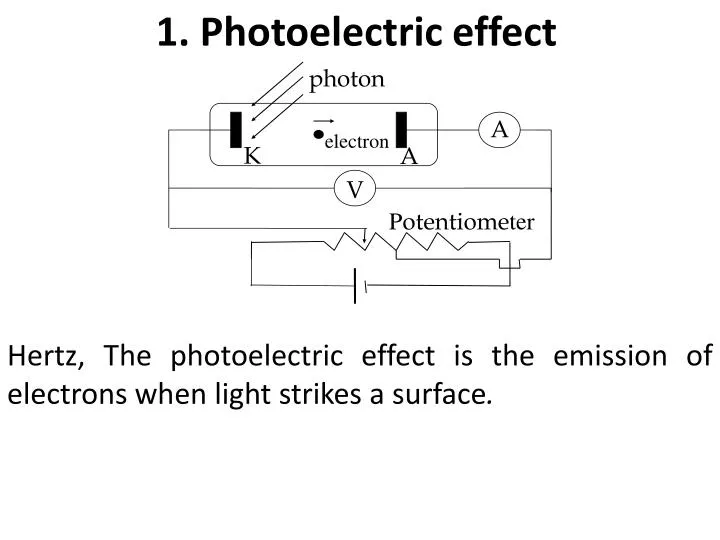 PPT - 1. Photoelectric effect PowerPoint Presentation, free download ...