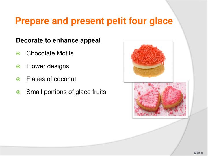 PPT - PREPARE AND DISPLAY PETIT FOURS PowerPoint Presentation - ID:1923119