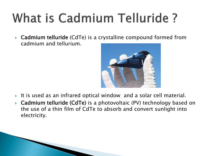 Ppt Cadmium Telluride Solar Cells Powerpoint Presentation Id 1923507