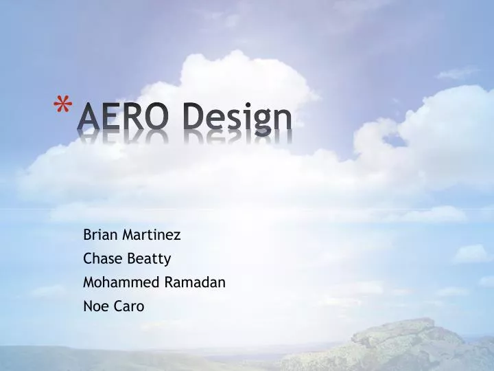 PPT - AERO Design PowerPoint Presentation, free download - ID:1923940