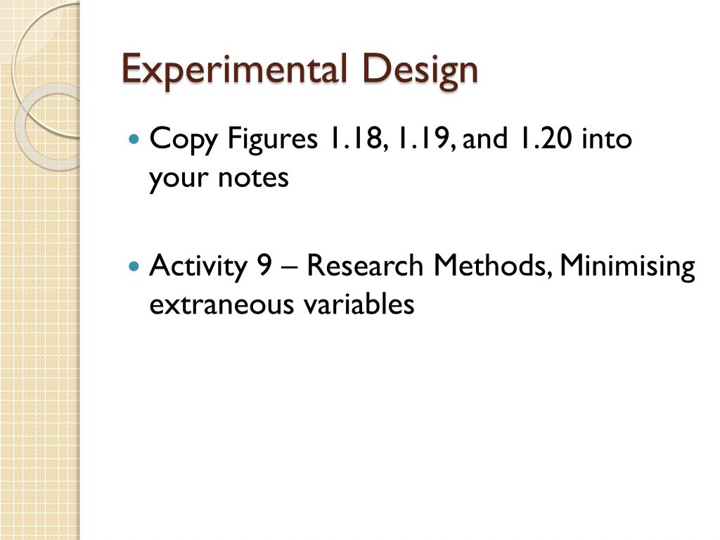 PPT - Methods to Control Extraneous Variables PowerPoint Presentation ... PPT - Methods to Control Extraneous Variables PowerPoint Presentation ...