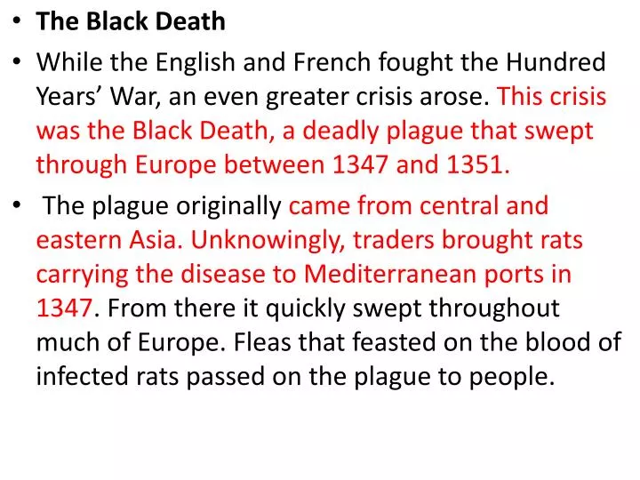 PPT - The Black Death PowerPoint Presentation, free download - ID:1924282