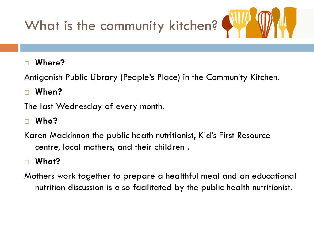 PPT - Family Community Kitchen Project {antigonish food Security ...
