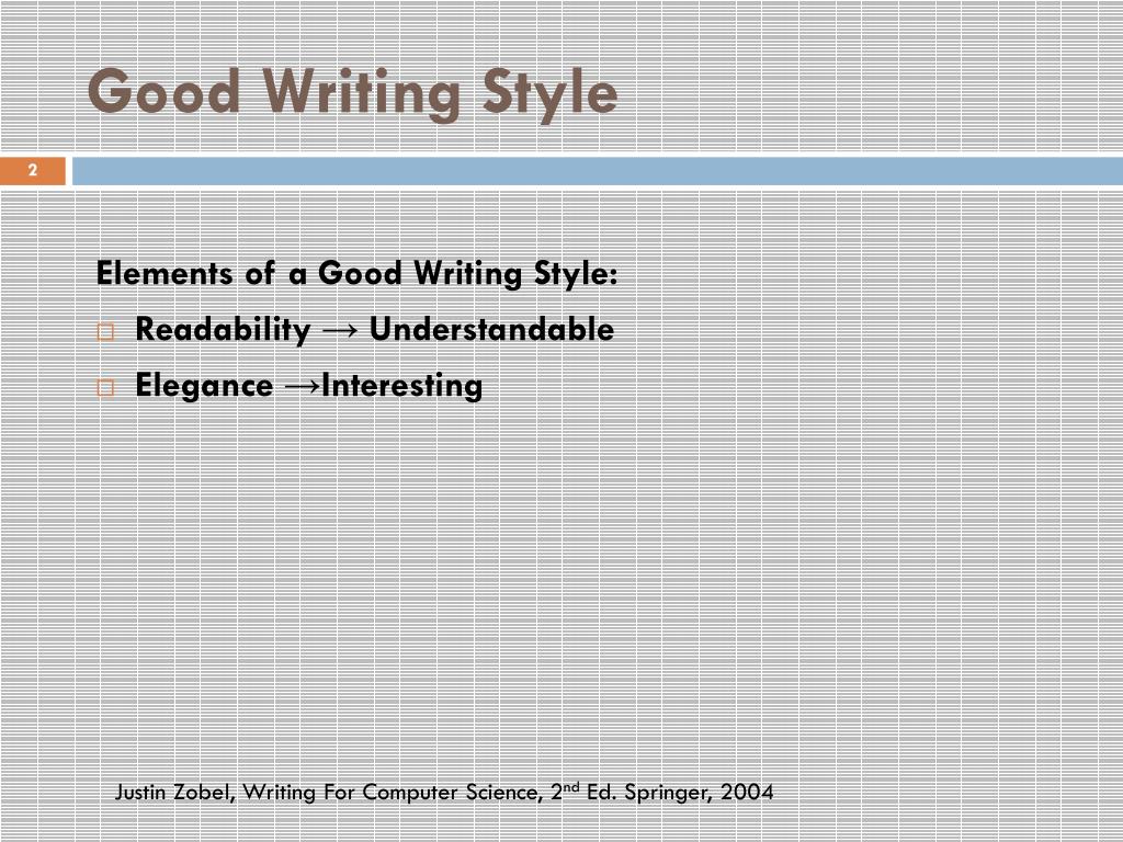 PPT - Good Writing Style Dr. Mznah Al- Rodhaan PowerPoint Presentation ...