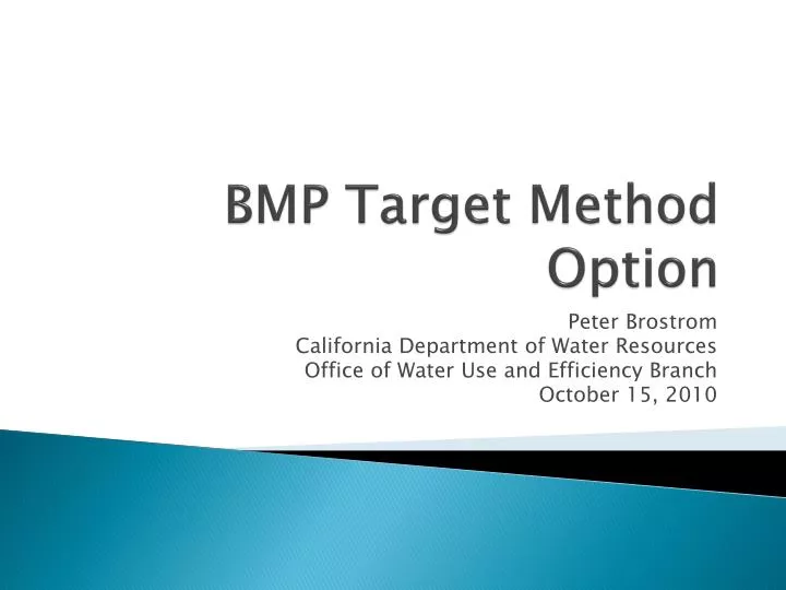 PPT - BMP Target Method Option PowerPoint Presentation, free download ...