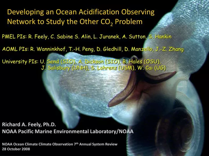 PPT - Richard A. Feely, Ph.D. NOAA Pacific Marine Environmental ...