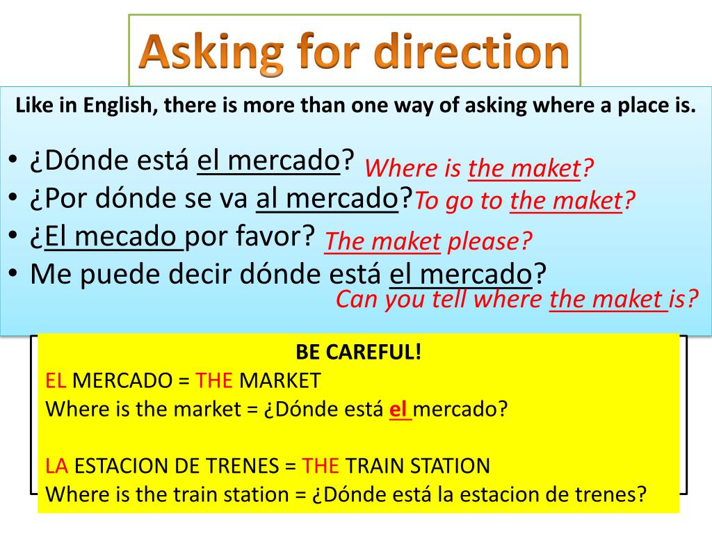 PPT - Interactive Spanish Directions Lesson PowerPoint Presentation ...