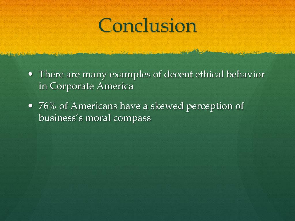 PPT - Ethics in Corporate America PowerPoint Presentation, free ...