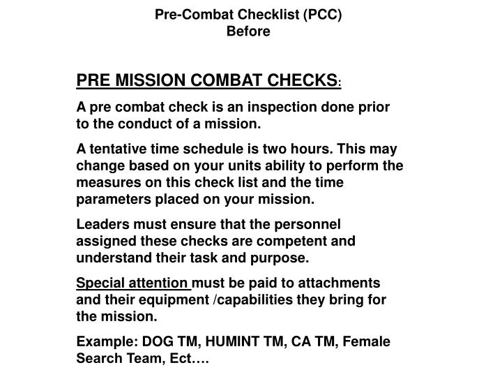 PPT - Pre-Combat Inspection (PCI) PowerPoint Presentation - ID:1926576
